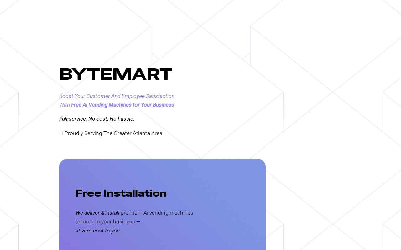 ByteMart AI — Free Ai Vending Machines in Atlanta